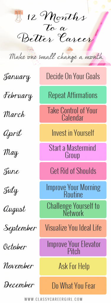 A Simple One Year Plan To Improve Your Career | Classy Career Girl